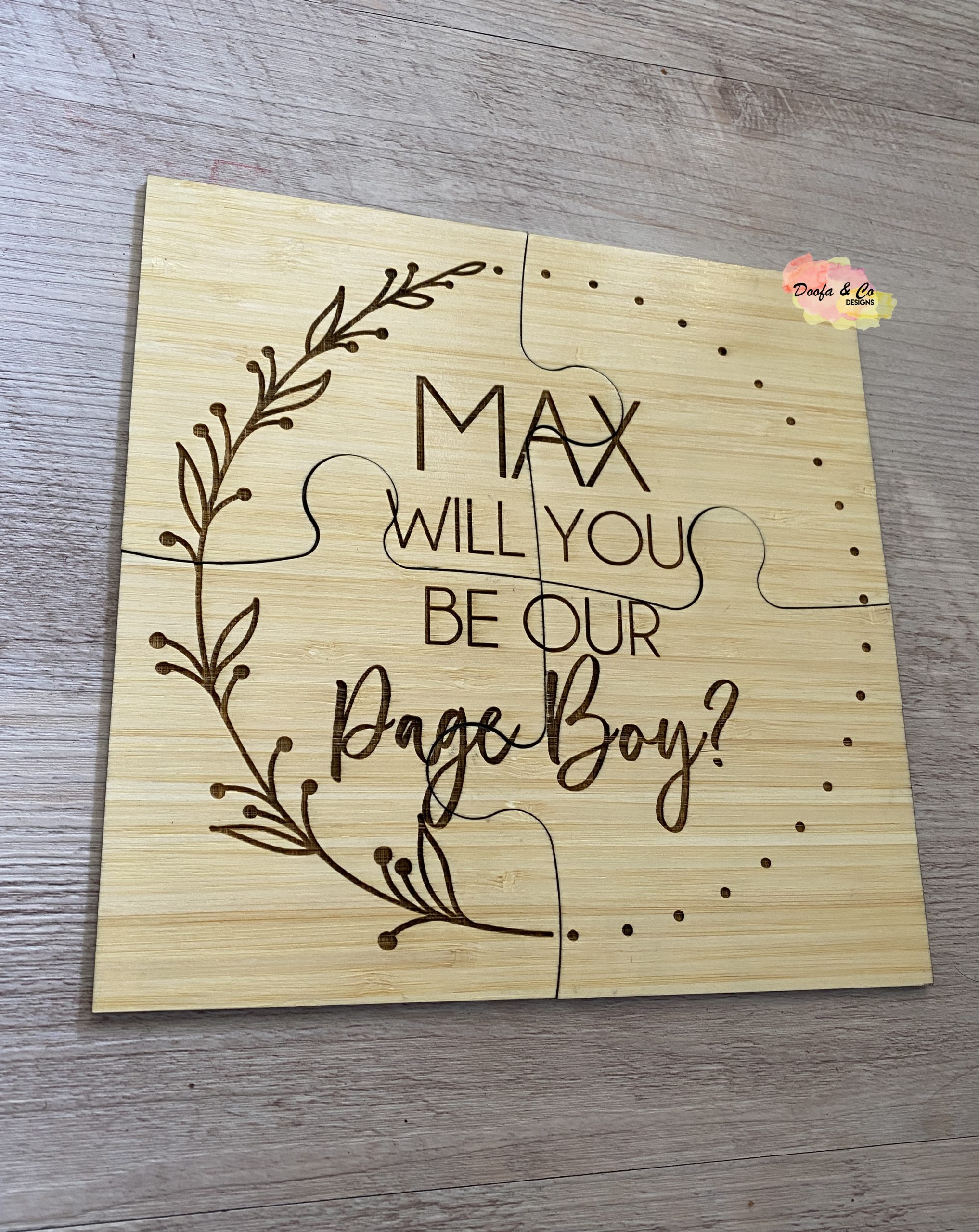 Proposal Jigsaw Puzzle | Will You Be My | Will You Be Our | Bamboo ...